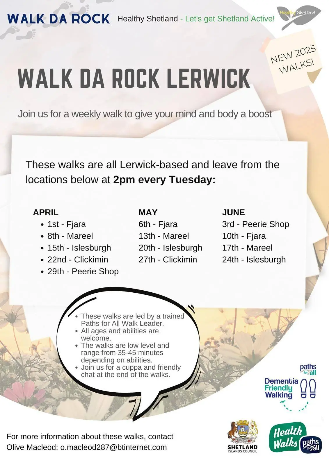 What's on Shetland | Walk Da Rock - Tuesday - What's on Shetland