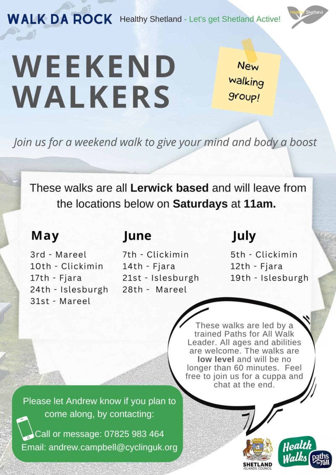What's on Shetland | Walk Da Rock - Weekend Walkers - What's on Shetland
